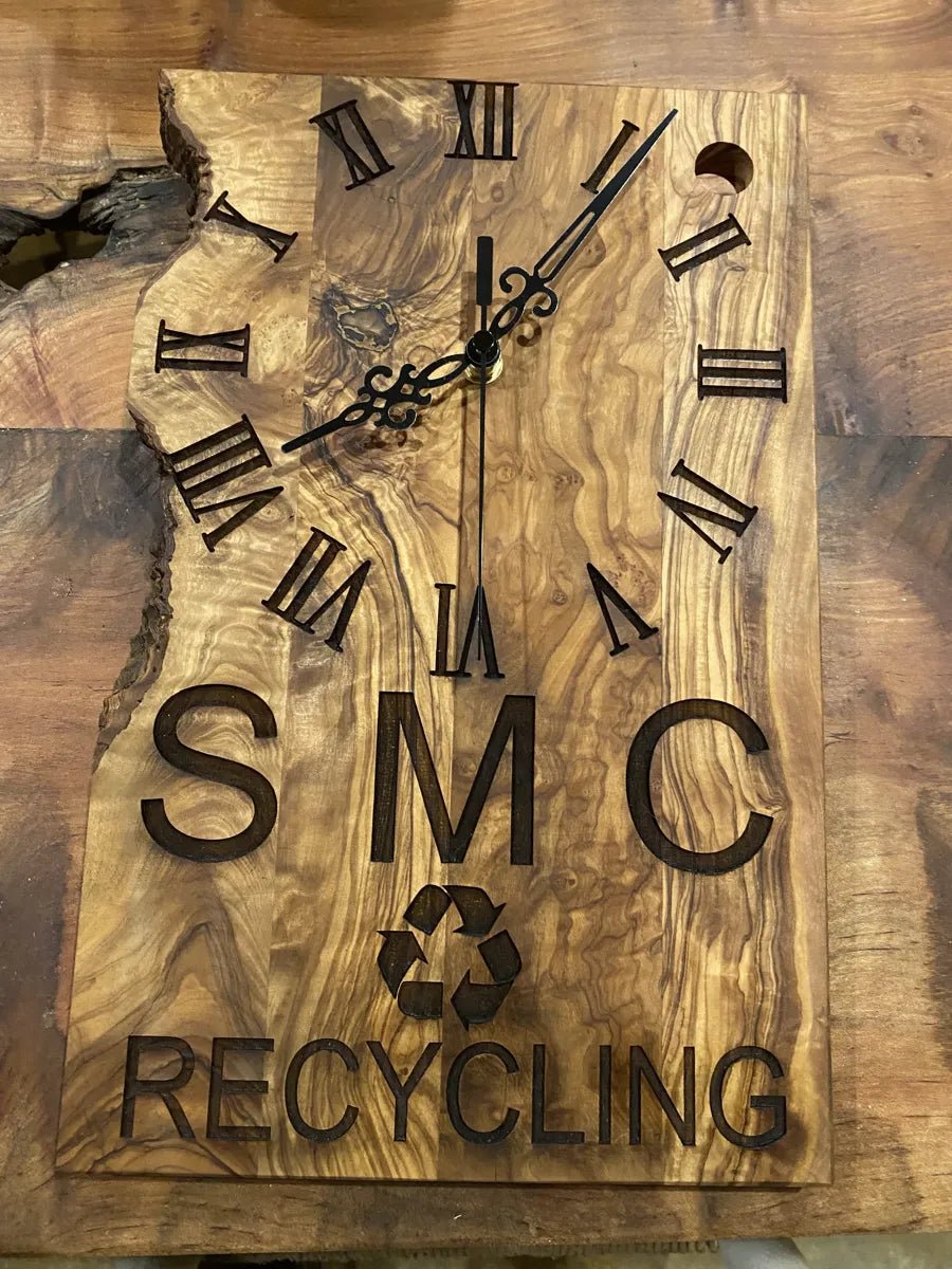 Olive Wood Cutting Board Clock – Thistle Creek Reserve
